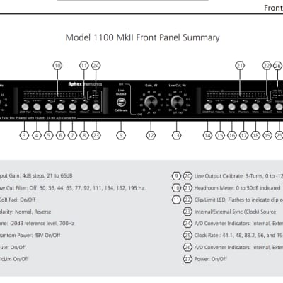 Aphex Thermionics Model 1100 MkII preamp | Reverb Deutschland