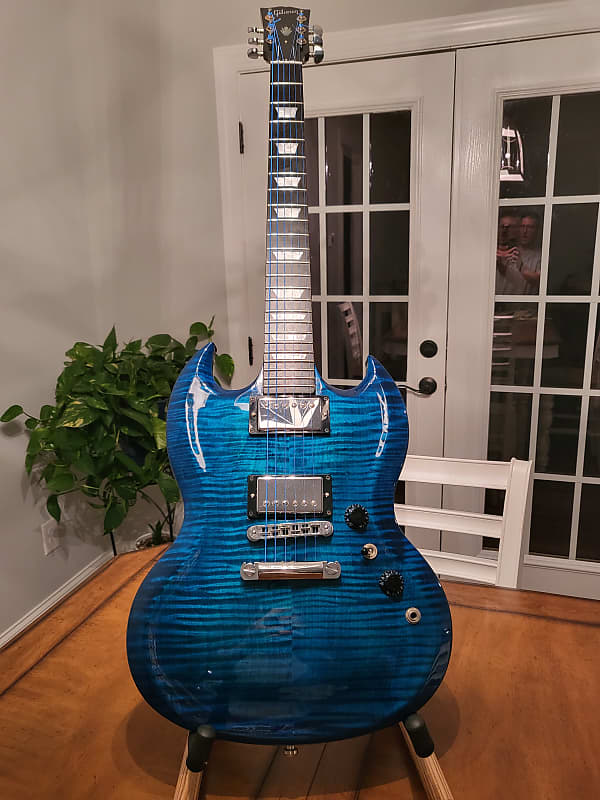 Gibson Carved Top SG Ocean Blue Burst | Reverb