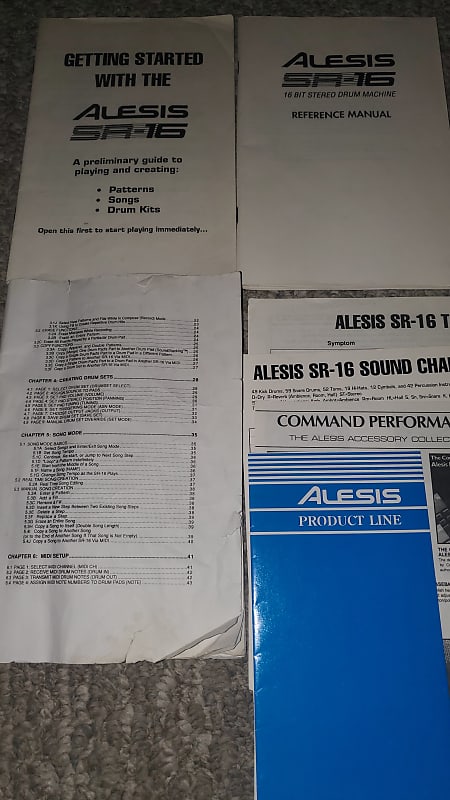 Alesis SR16 drum machine manual user guide product info etc. | Reverb