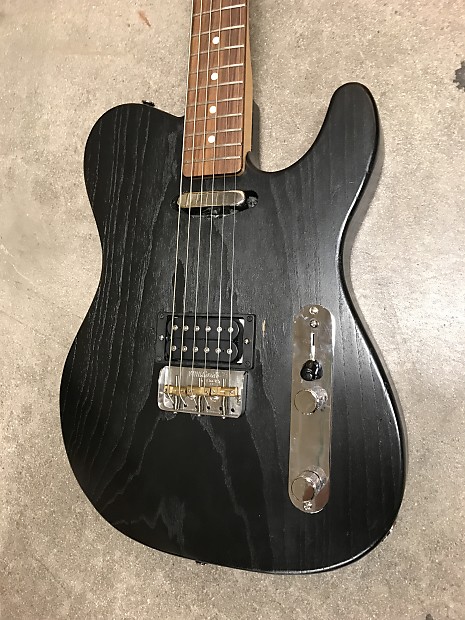 Fender /Warmoth Baritone Tele Roasted Ash Black Raw Tone | Reverb