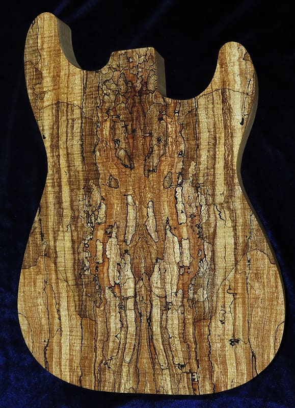 *BLANK* Aged Butternut / Highly Spalted Maple Strat Style | Reverb