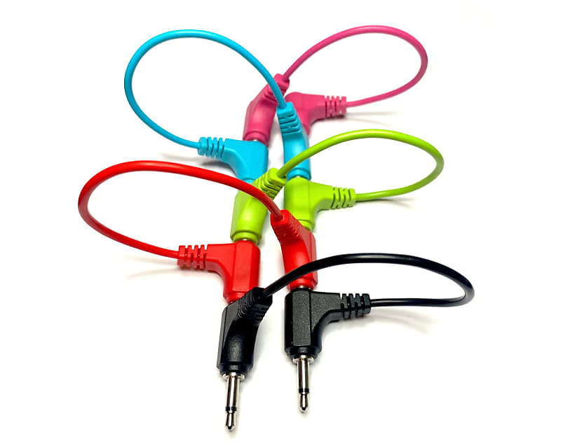 TENDRILS STAKKAS RIGHT ANGLE STACKABLE PATCH CABLES-CYAN / | Reverb