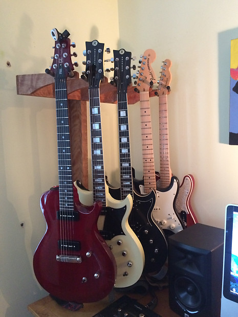 Custom Made Desk Mounted 5 Guitar Stand | Reverb