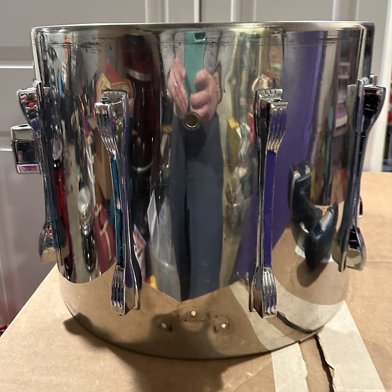 Ludwig 70s Steel Marching Shell 1970s - Chrome over steel | Reverb