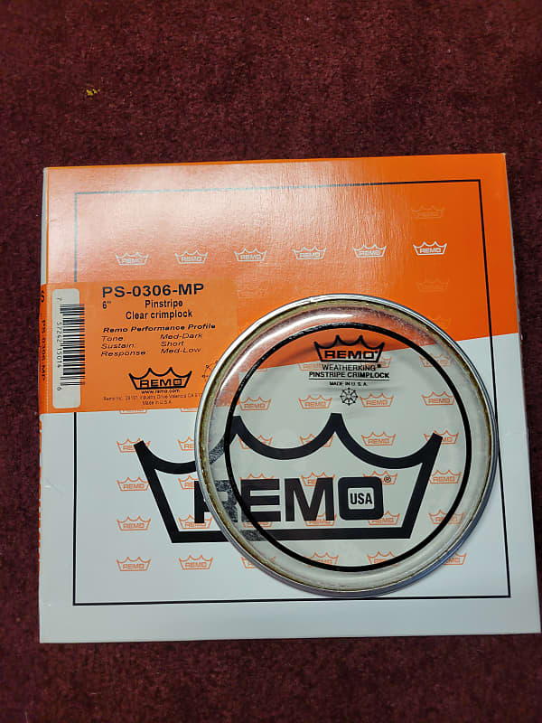 Remo 6-Inch Pinstripe Tenor Drum Head - PS-306-MP | Reverb
