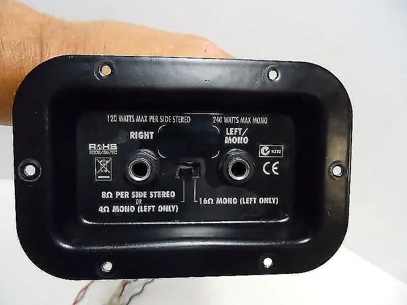 Switchable speaker cab cabinet back jack plate stereo/mono | Reverb UK