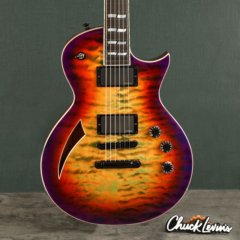 ESP USA Eclipse Semi-Hollow Quilt Maple Electric Guitar - | Reverb