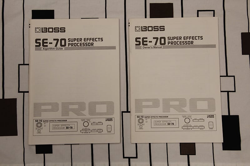 Boss SE-70 Multi-effects Owners Manual & Algorithm Guide Book | Reverb