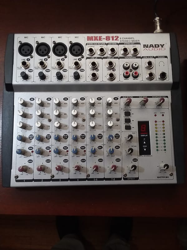 Nady Audio MXE-812 8 Channel Stereo Mixer | Reverb