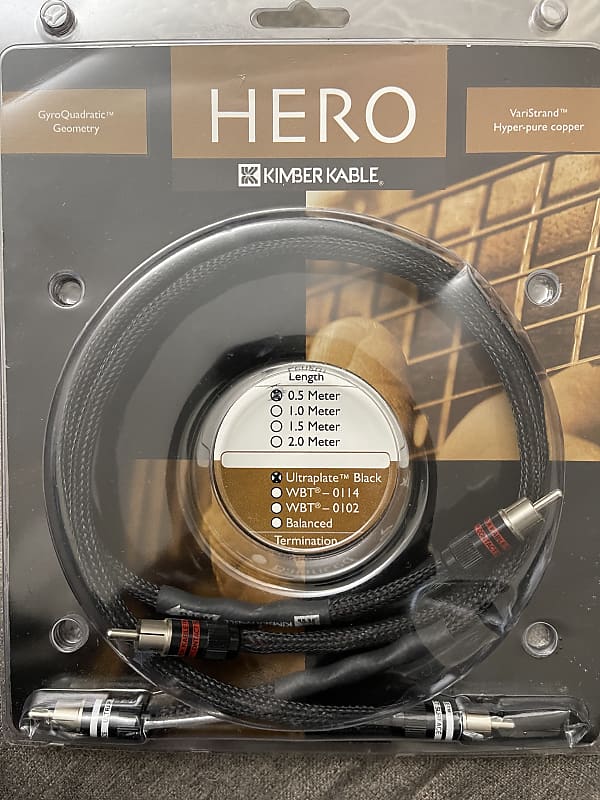 Kimber Kable Hero Ultraplate 0.5 Meter RCA cables | Reverb