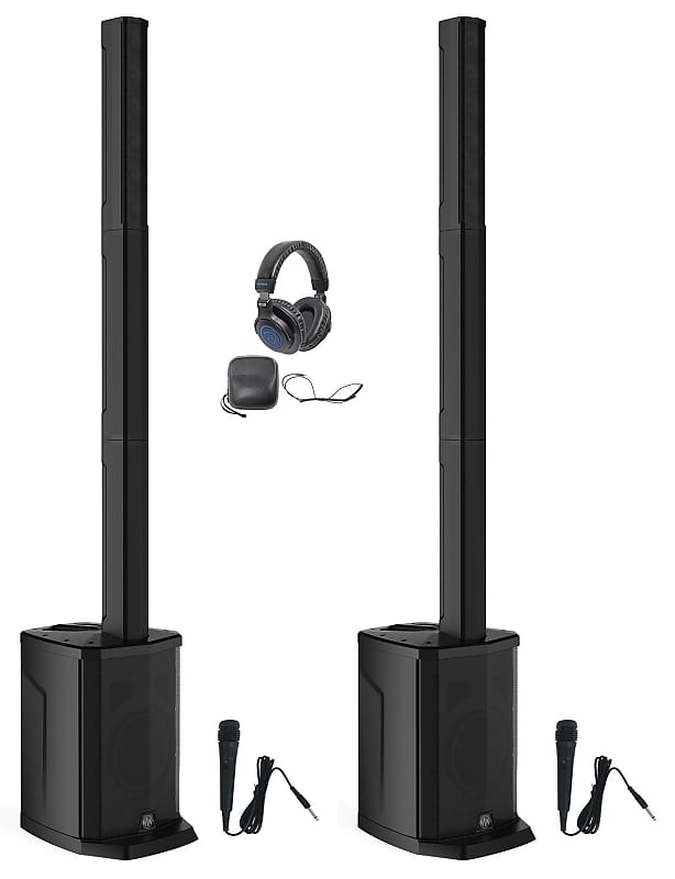 (2) Gemini WPX-2000 1200w DJ/PA Line Array Speakers w/ 8" | Reverb