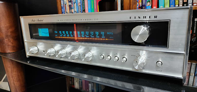 Fisher Model 232 1975 - Silver Face and Woodgrain | Reverb