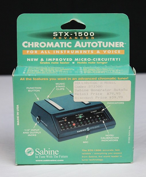 Sabine STX-1500 Advanced Chromatic Auto Tuner, New Old Stock, | Reverb