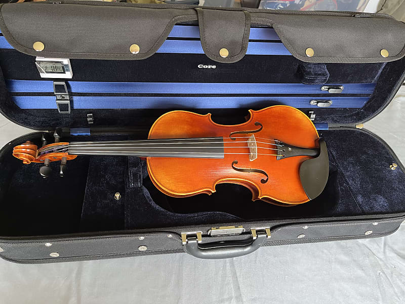 Violin 4/4 Golden Model I3-Dominant Strings Howard Core Bow | Reverb