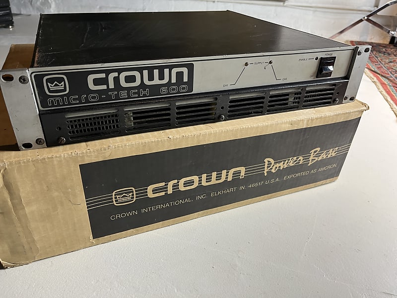 Crown Microtech 600 1986 - silver & black | Reverb