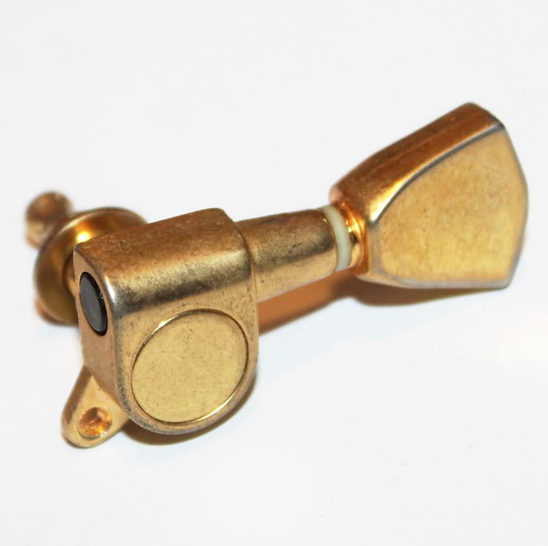 Vintage 1980's Jin Ho Gold Tuner Tulip Button Tuning Machine | Reverb