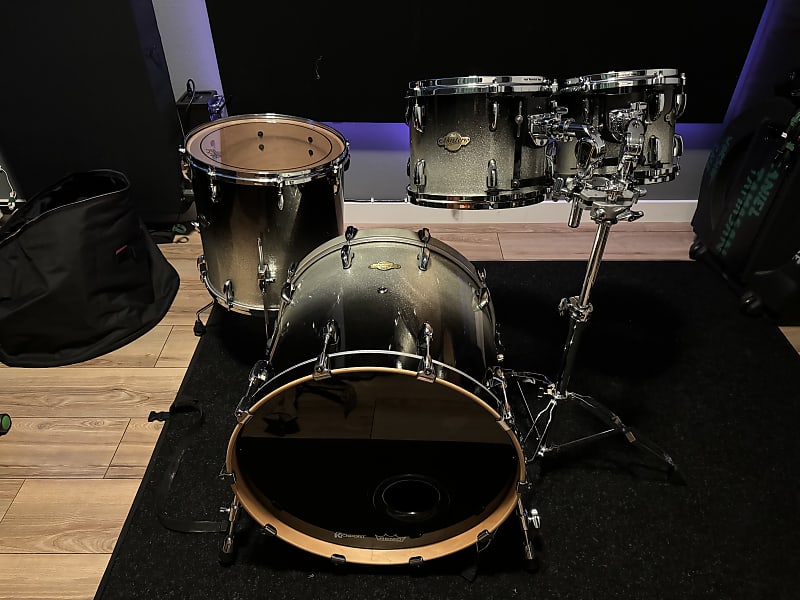 *PRISTINE* Pearl Masters SST All Maple Shell Drum Set - Black | Reverb