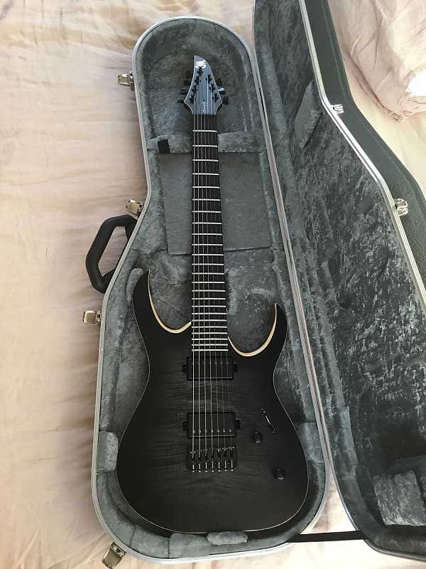 Mayones Duvell Elite 7 String 2016 Trans Black | Reverb