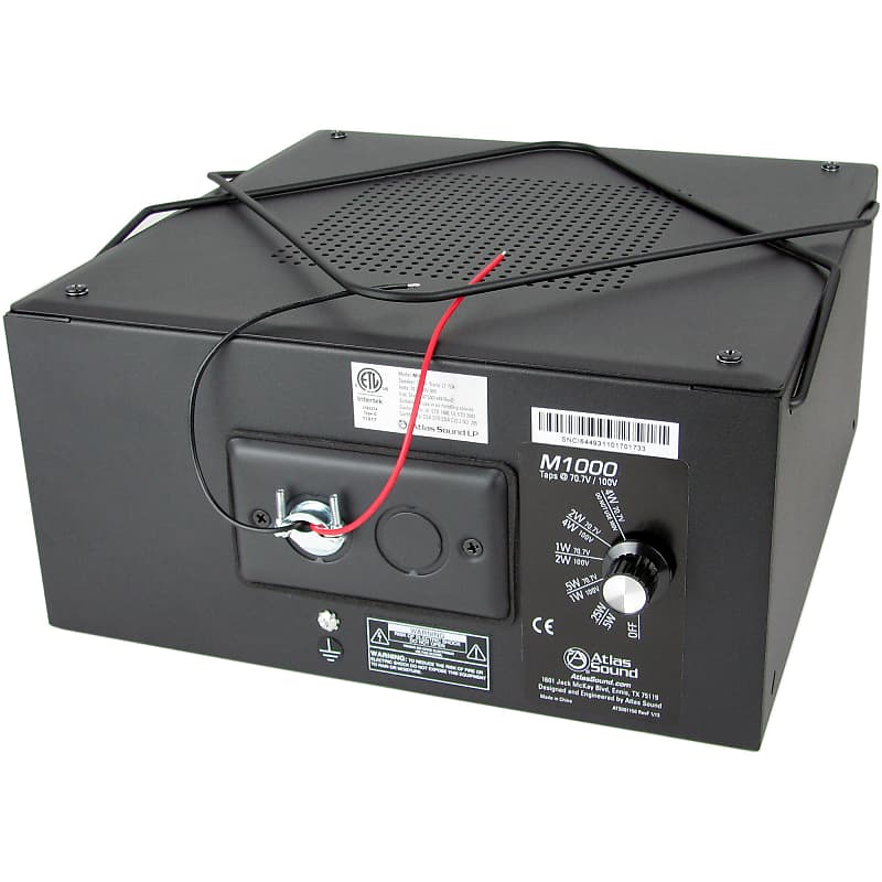 AtlasIED M1000 8-Inch Dual Cone Sound Masking Speaker (Black) | Reverb