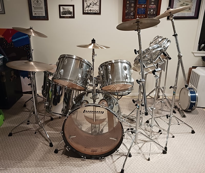 Ludwig Pro Beat model 993 1981 Chrome-O-Wood, w/stands, | Reverb