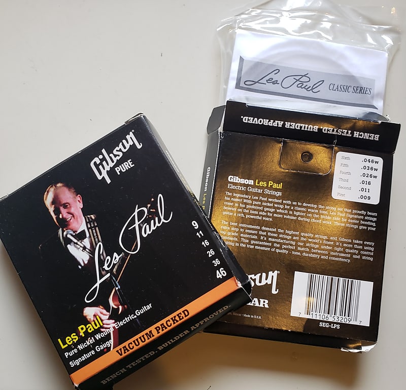 Two Sets Gibson Les Paul Signature 9-46 Pure Nickel Wound | Reverb