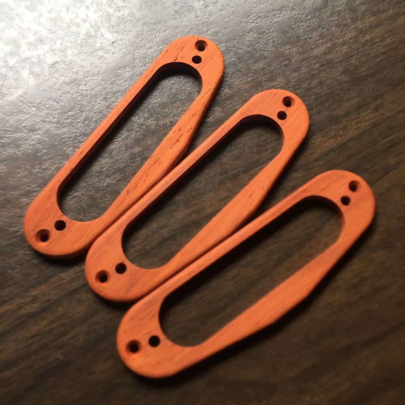 Guilford Padauk Single Coil pickup rings - Set of 3 - USA | Reverb