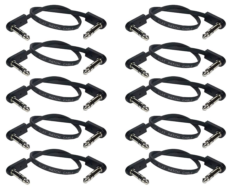 EBS PCF-DLS28, Flat Patch Cable TRS (Stereo) 58 cm x 10 | Reverb