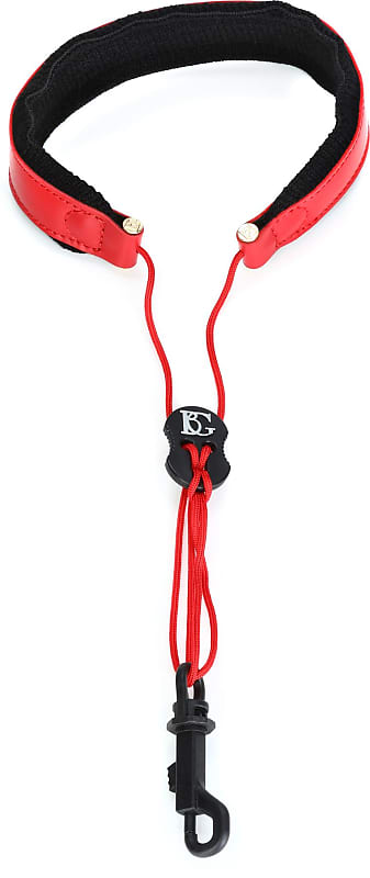 BG S29SH Leather Saxophone Neck Strap - Red (2-pack) Bundle | Reverb
