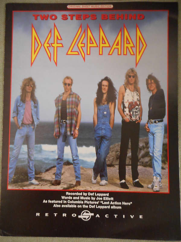 Belwin Def Leppard "Two Steps Behind" Sheet Music 1992 | Reverb