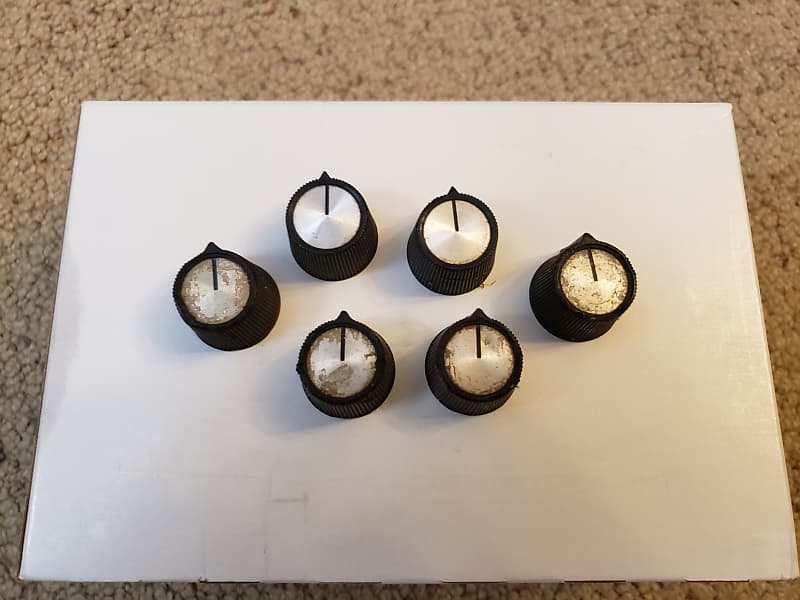Lot of 6 Ampeg V series amp knobs D shaft 1970's for SVT V9 | Reverb
