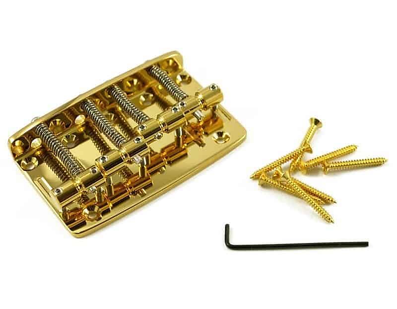 Gotoh 203B-4 Bass Bridge - Gold---gold | Reverb