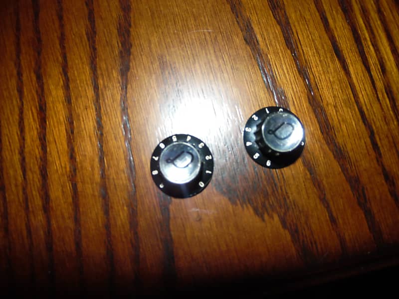 DeArmond M75 Knobs 2004 Black/Silver | Reverb