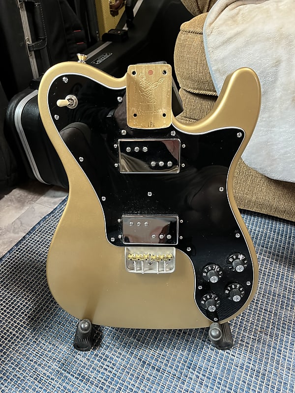 Warmoth T style deluxe loaded body 2023 - Metallic gold nitro | Reverb