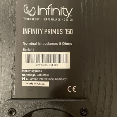 Infinity Primus 150 Speakers - black | Reverb