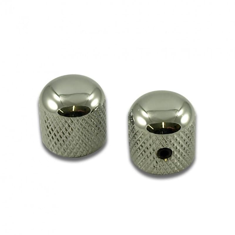 WD Chrome Barrel Knobs, One Pair, For Split or Solid Shafts | Reverb