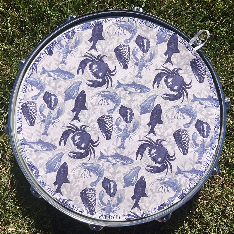 14" reversible cloth drum cover - partial mute - dampener - | Reverb