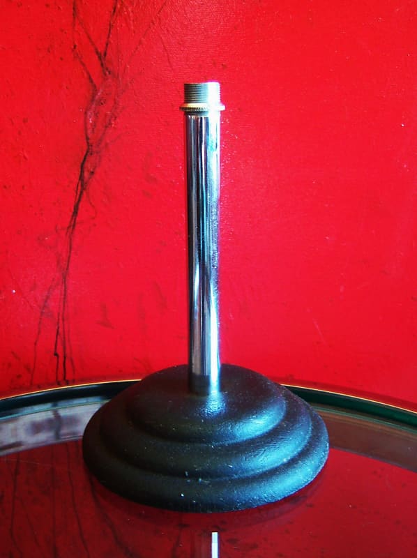 Vintage 1950's Snyder DM-1 cast iron microphone desk stand | Reverb