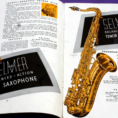 1938 Henri Selmer Paris Saxophones brass & woodwinds catalog | Reverb
