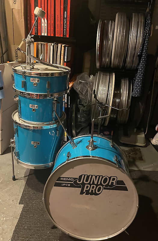 Remo Pts Jr 10/12/12/16 drum set Blue | Reverb