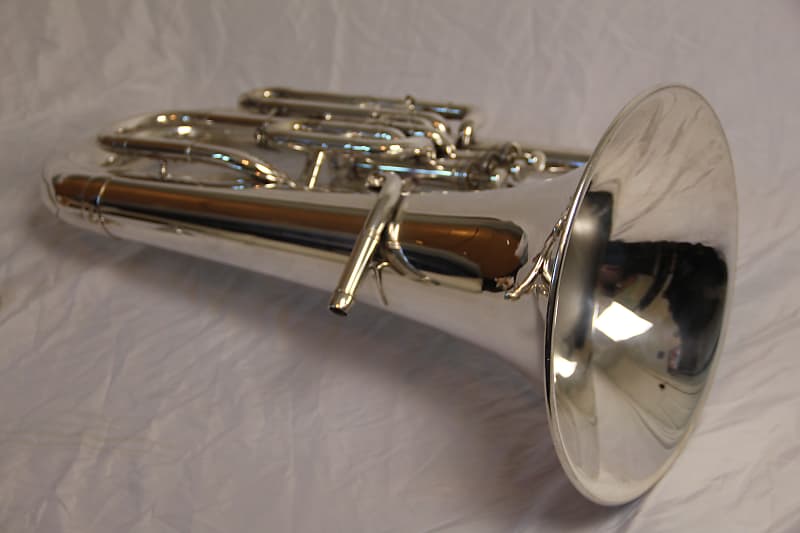Besson BE765 Silver Lacquer 4-Valve Euphonium with Hard Case | Reverb