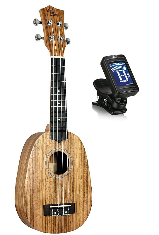 Eddy Finn Pineapple Ukulele - Zebra Wood + Tune Tech | Reverb