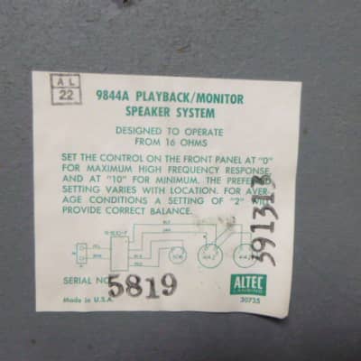 Altec 9844A speakers pair grey | Reverb