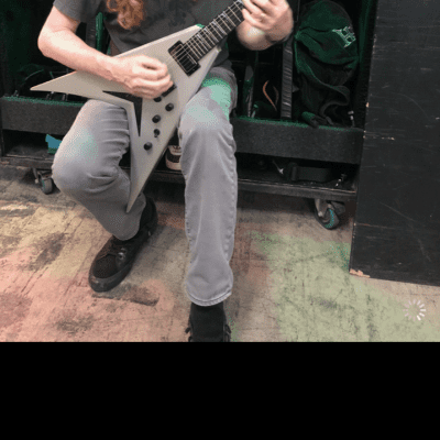 Dean VMNT Flying V ex DAVE MUSTAINE MEGADETH 2000 Silver | Reverb