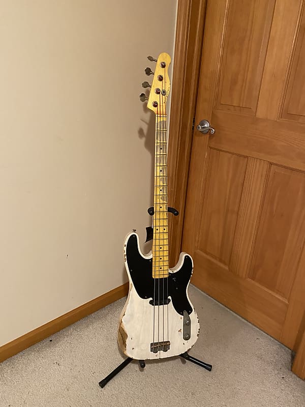 Nash PB-52 Transparent White Heavy Relic/ Lollar Pickup | Reverb