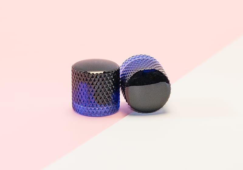 Blue/Black Knurled Knob Duo/ COARSE | Reverb