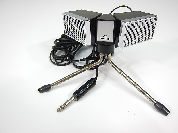 Vintage 1962 Philips EL-1979 Stereo Microphone Black & Chrome | Reverb