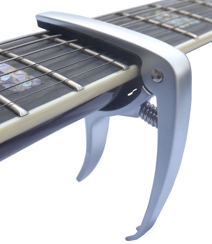 Silver Electric / Acoustic Guitar Spring Capo | Reverb
