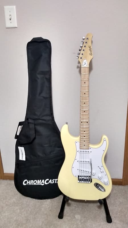 Sawtooth 2022 Citron Yellow Maple neck electric guitar with | Reverb