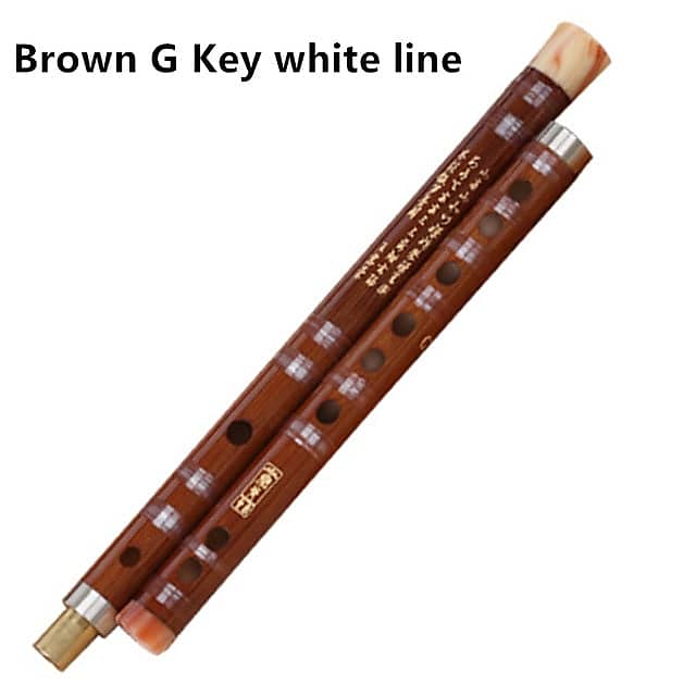 bamboo flute - Brown G key white | Reverb