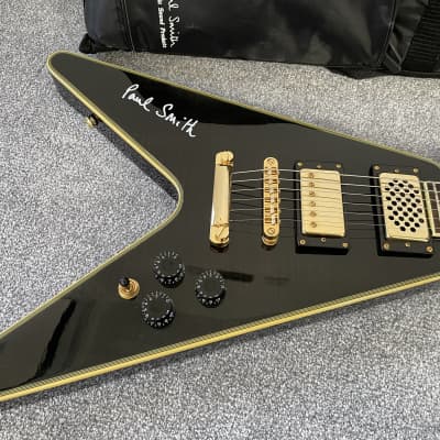 ESP for Paul Smith - V Shape Travel Electric Guitar - Black - | Reverb